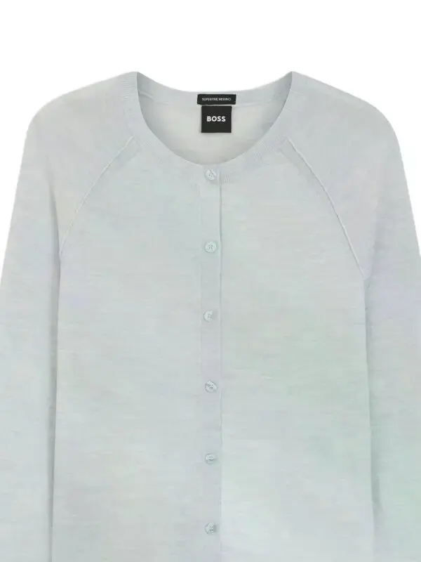 BOSS Wool Raglan Sleeve Cardigan