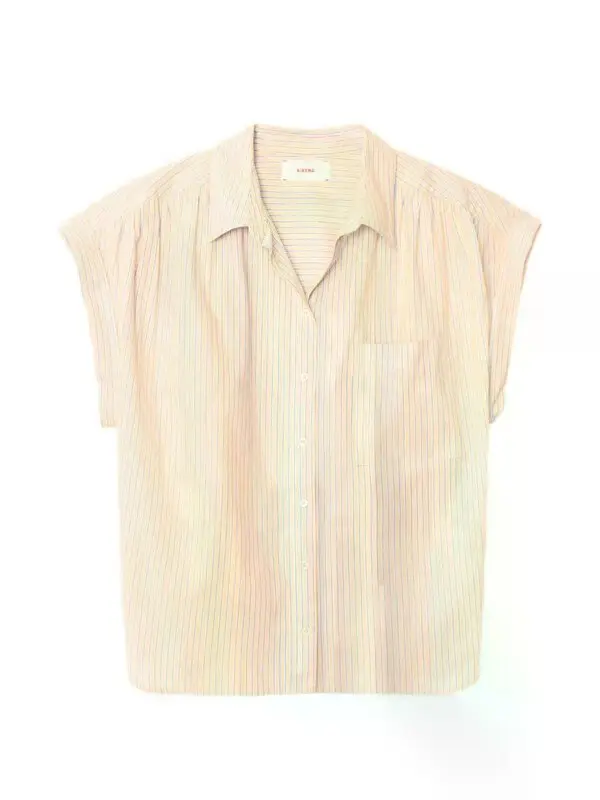 Xirena Striped Short-sleeve Shirt