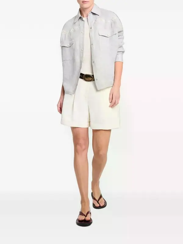 TWP Cisco Pleated Turn-up Shorts