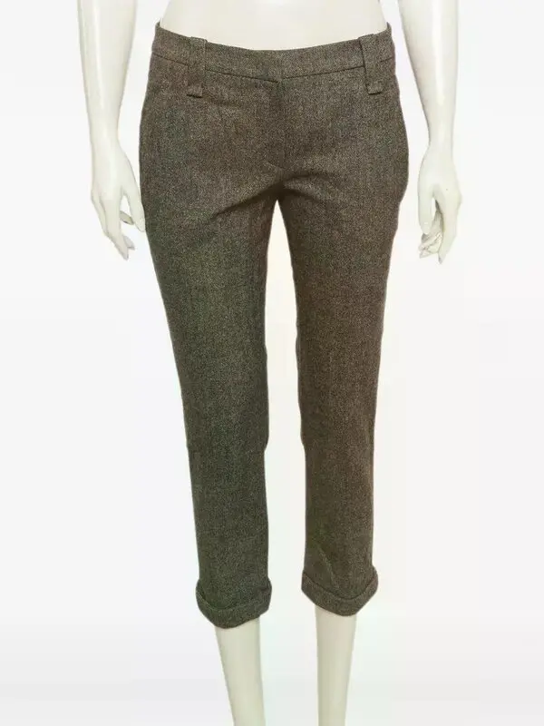 Brunello Cucinelli Monili Trim Herringbone Trousers