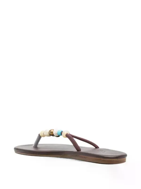 ANCIENT GREEK SANDALS Saionara Bead-embellishment Sandals - Brown