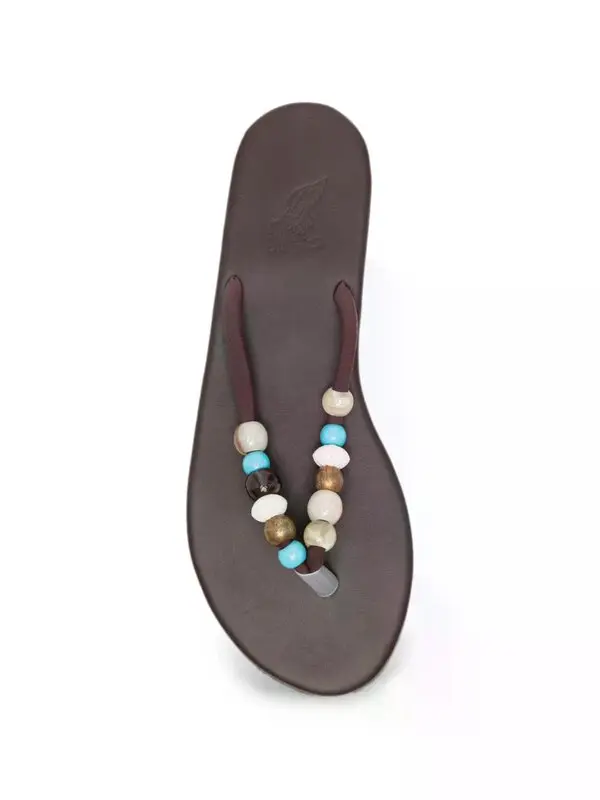 ANCIENT GREEK SANDALS Saionara Bead-embellishment Sandals - Brown