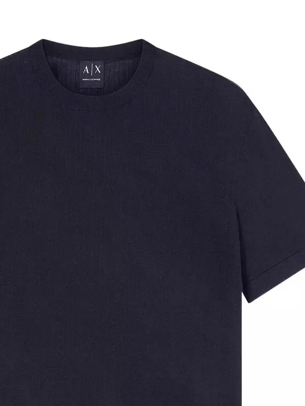 Armani Exchange Textured-knit T-shirt
