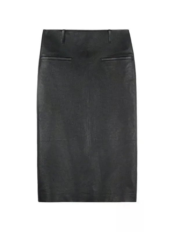 TOD'S Midi Leather Skirt