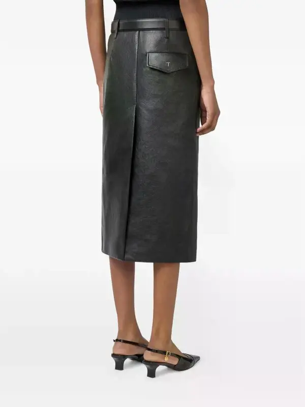 TOD'S Midi Leather Skirt