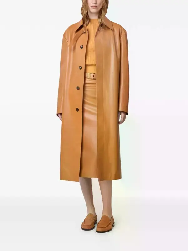 TOD'S Leather Midi Skirt
