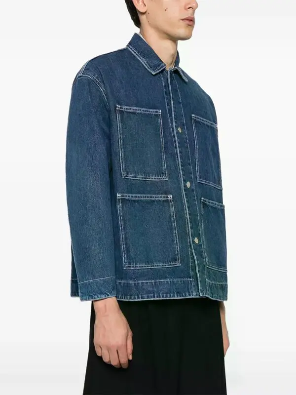 Sunnei Indigo Denim Press-stud Shirt Jacket
