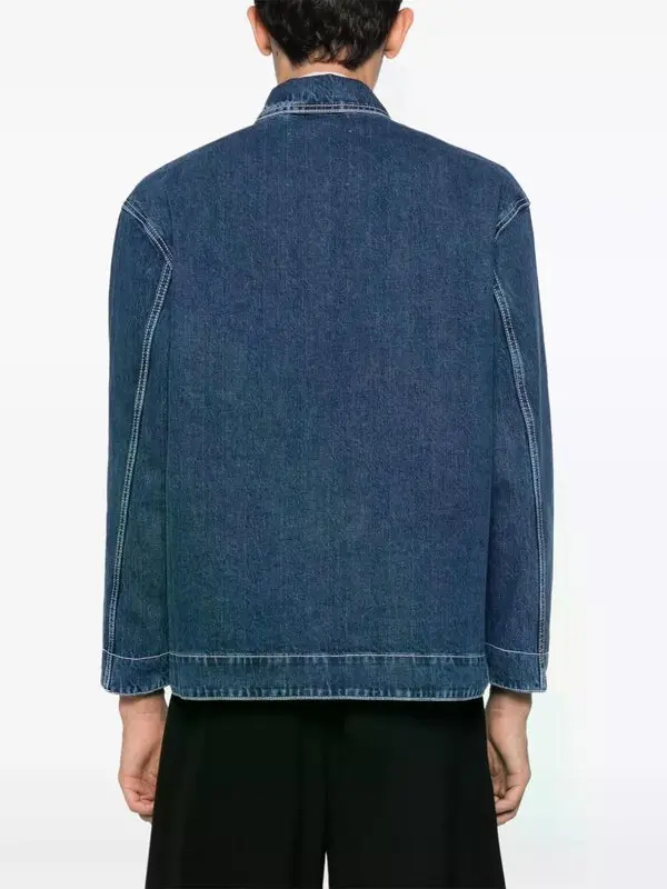 Sunnei Indigo Denim Press-stud Shirt Jacket