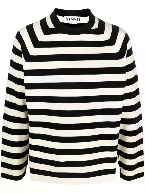 Sunnei Striped Cotton Sweatshirt