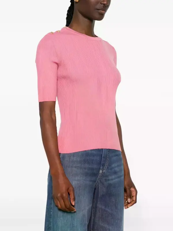 Max Mara Button-detail Ribbed Sweater