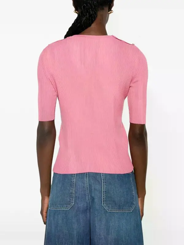 Max Mara Button-detail Ribbed Sweater