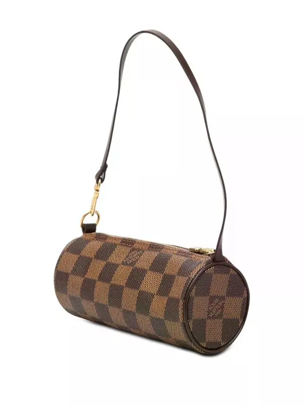 LOUIS VUITTON Damier Ebene Papillon Pochette Handbag - Brown
