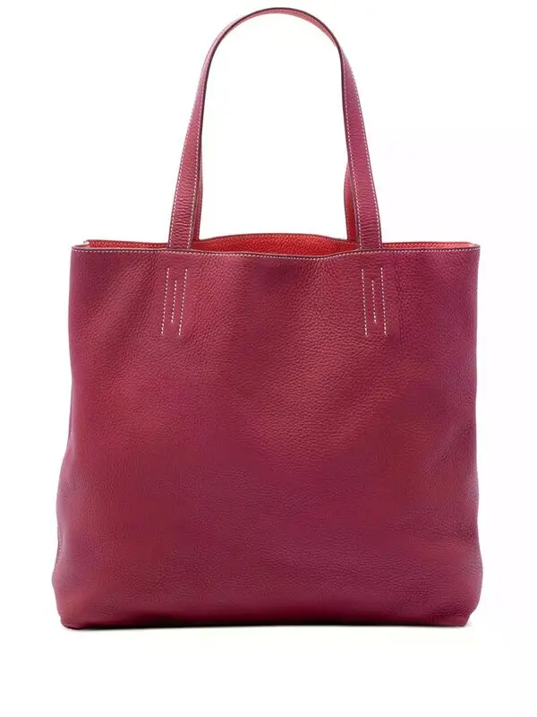 Hermès 2014 Clemence Double Sens 36 Tote Bag - Red