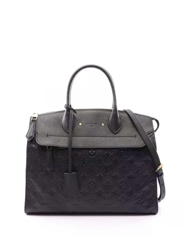 LOUIS VUITTON Monogram Empreinte Pont Neuf Gm Satchel - Black