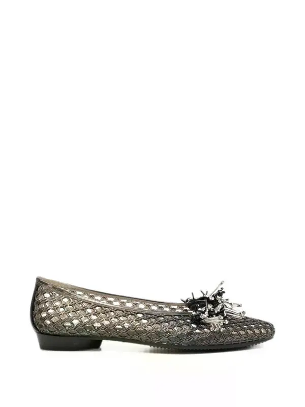 HEAVENLY JELLY Glitter-embellished Flat Pumps