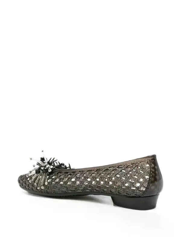 HEAVENLY JELLY Glitter-embellished Flat Pumps