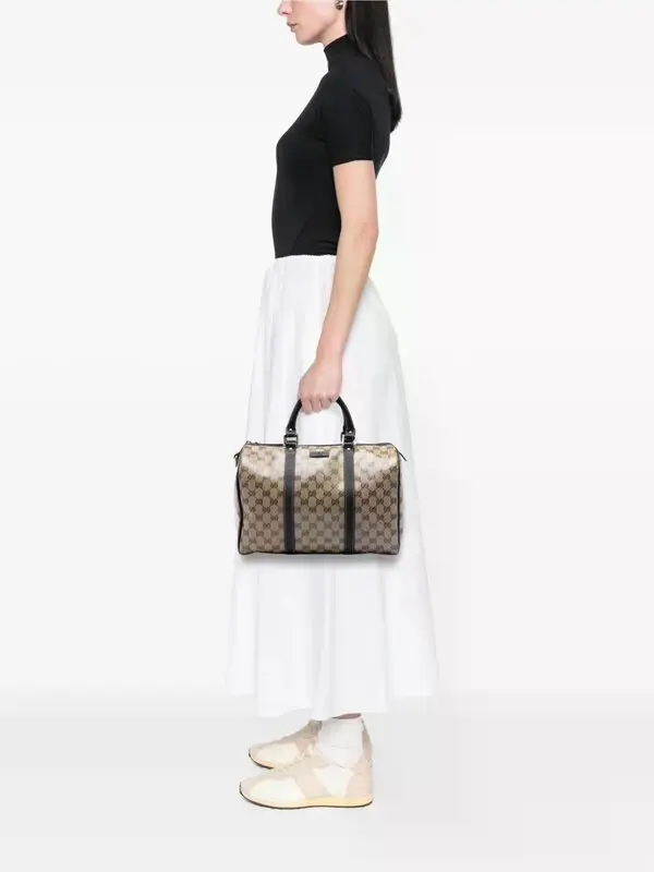 Gucci Medium Gg Crystal Joy Boston Bag - Neutrals