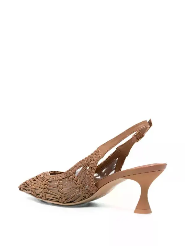 MARC ELLIS Woven Slingback Heeled Pumps