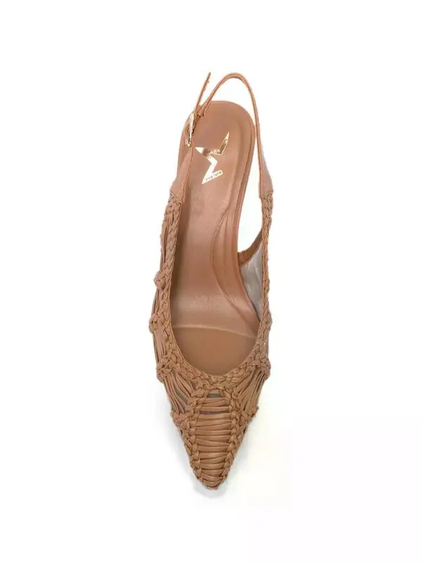 MARC ELLIS Woven Slingback Heeled Pumps