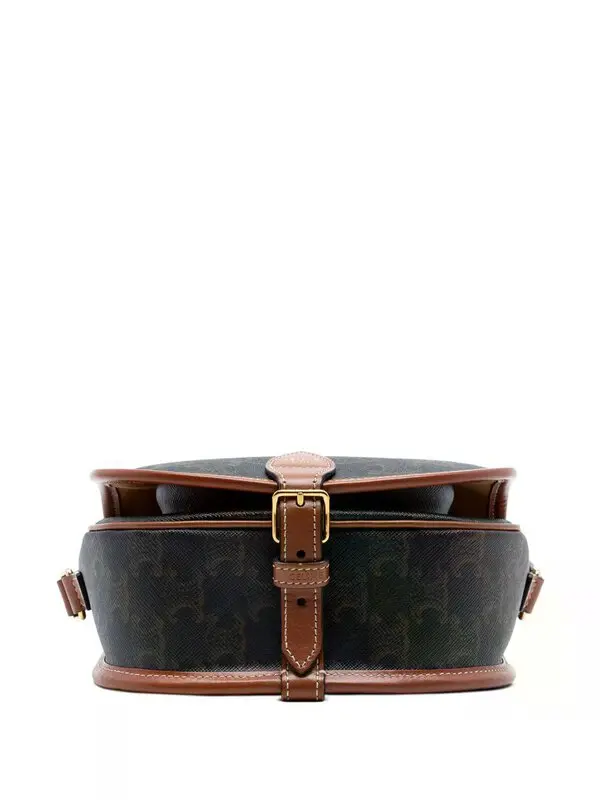 Celine Medium Triomphe Coated Canvas Folco Crossbody Bag