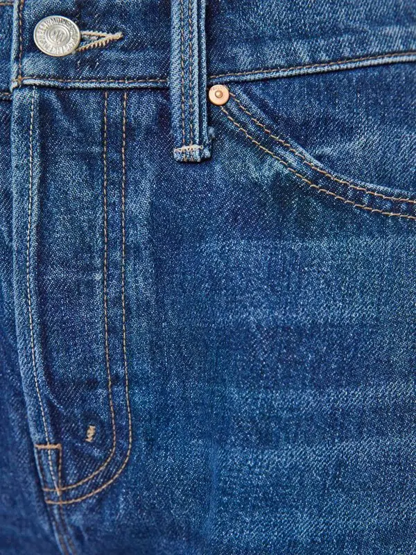 MOTHER Flutter Frayed-hem Denim Shorts