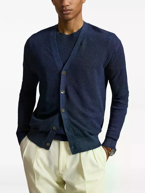 Polo Ralph Lauren Waffle-knit V-neck Cardigan
