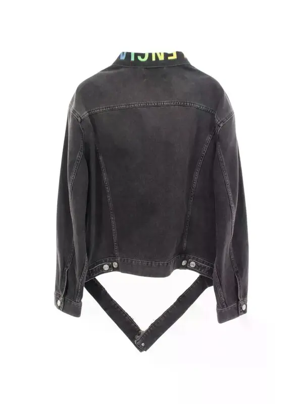 Balenciaga 2010s Rainbow Logo Denim Jacket