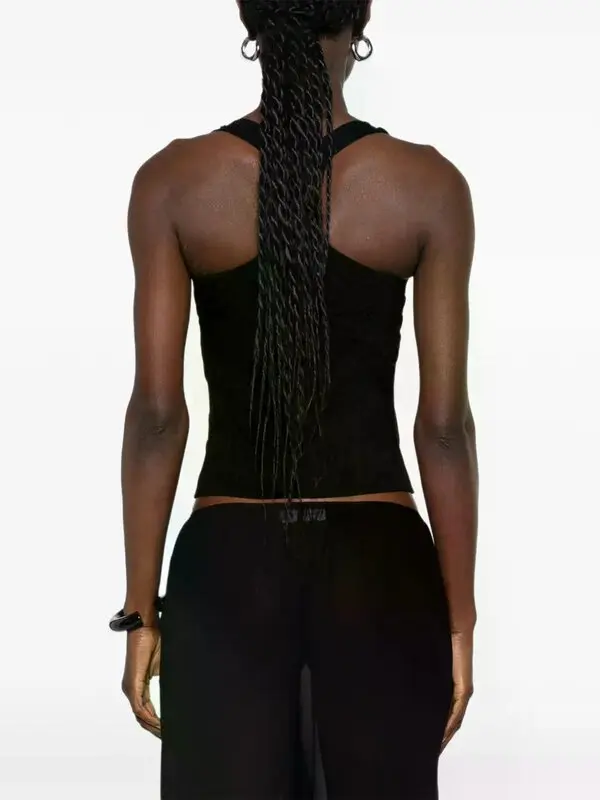Cult Gaia Stells Embroidered Square-neck Top