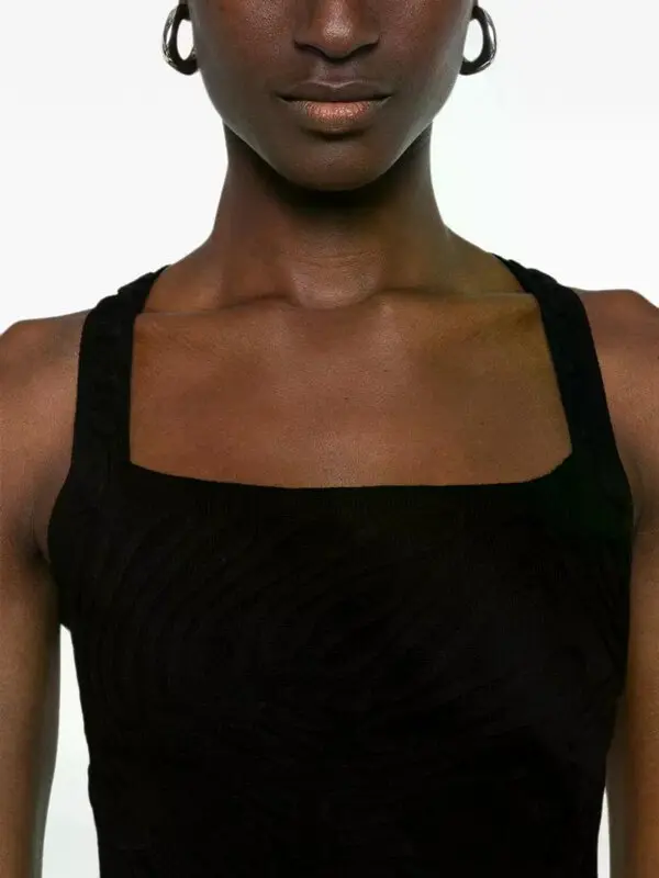 Cult Gaia Stells Embroidered Square-neck Top