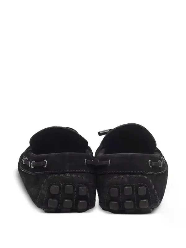 LOUIS VUITTON Suede Loafers With Bow Detailing