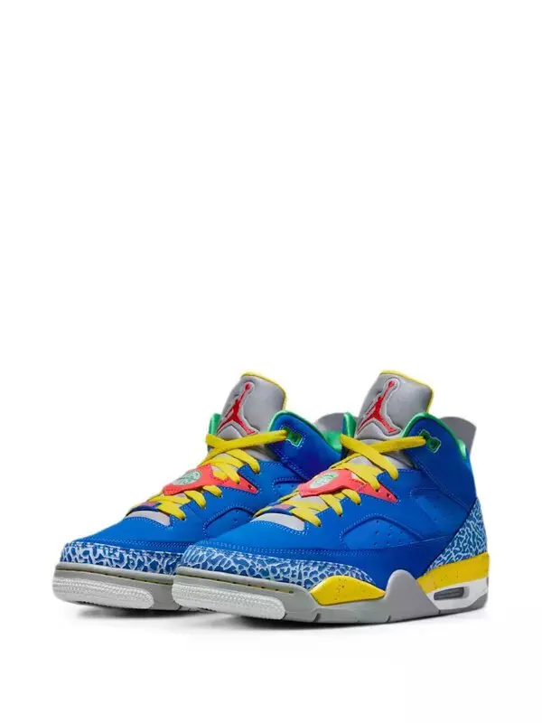 JORDAN Son Of Mars Low Elephant-print Sneakers - Blue