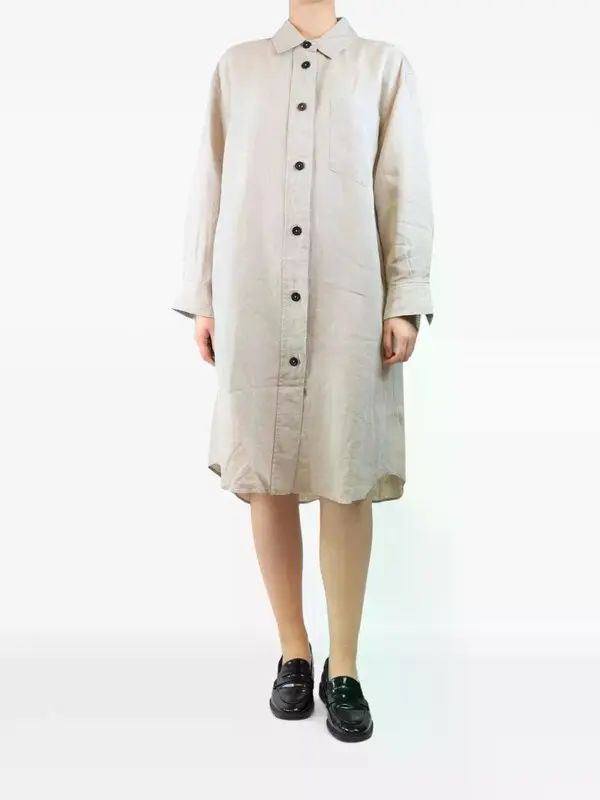 MARGARET HOWELL Linen Midi Shirt Dress