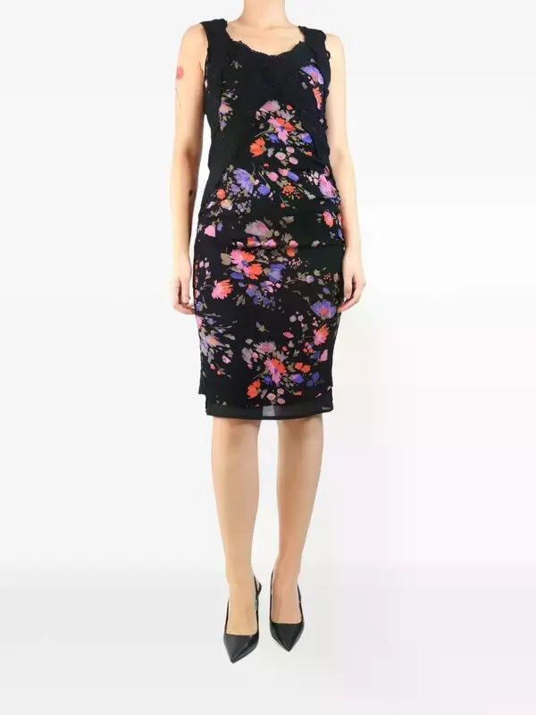 Dolce & Gabbana Floral Lace Midi Dress