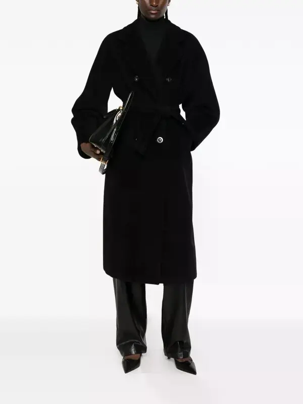 Max Mara Double-breasted Belted Coat - Black
