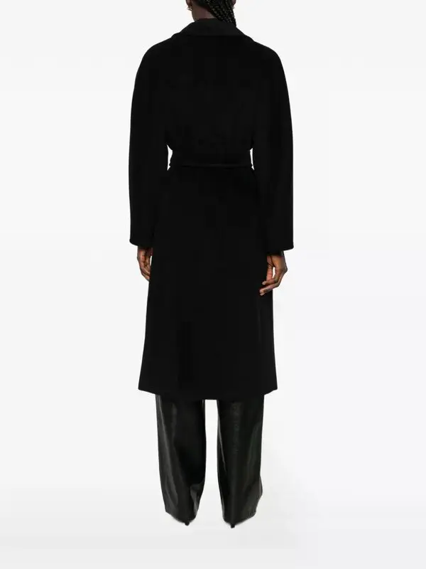 Max Mara Double-breasted Belted Coat - Black