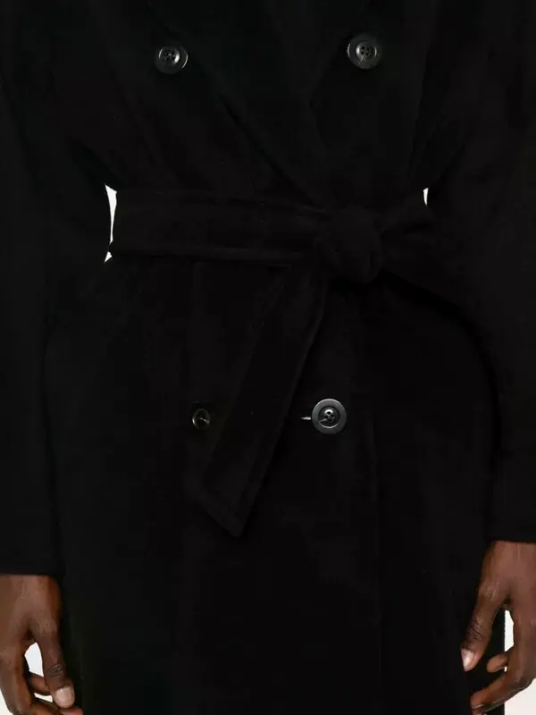 Max Mara Double-breasted Belted Coat - Black