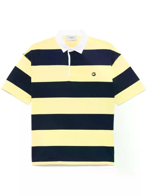 Coperni Striped Polo Top - Yellow