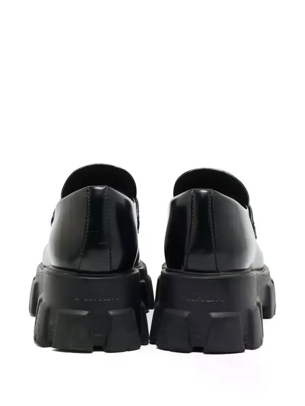 Prada Monolith Platform Loafers - Black