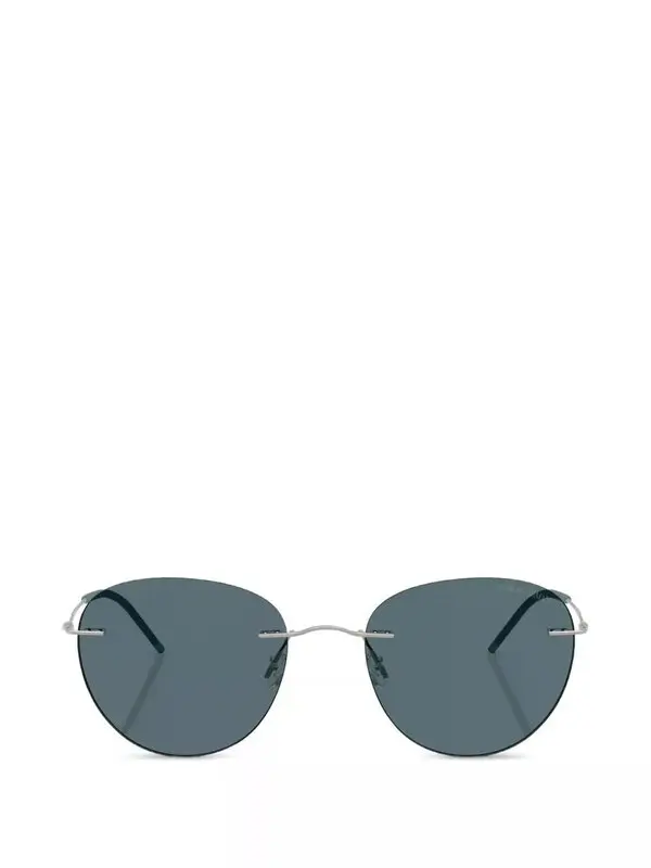 Giorgio Armani Round Frame Sunglasses - Silver