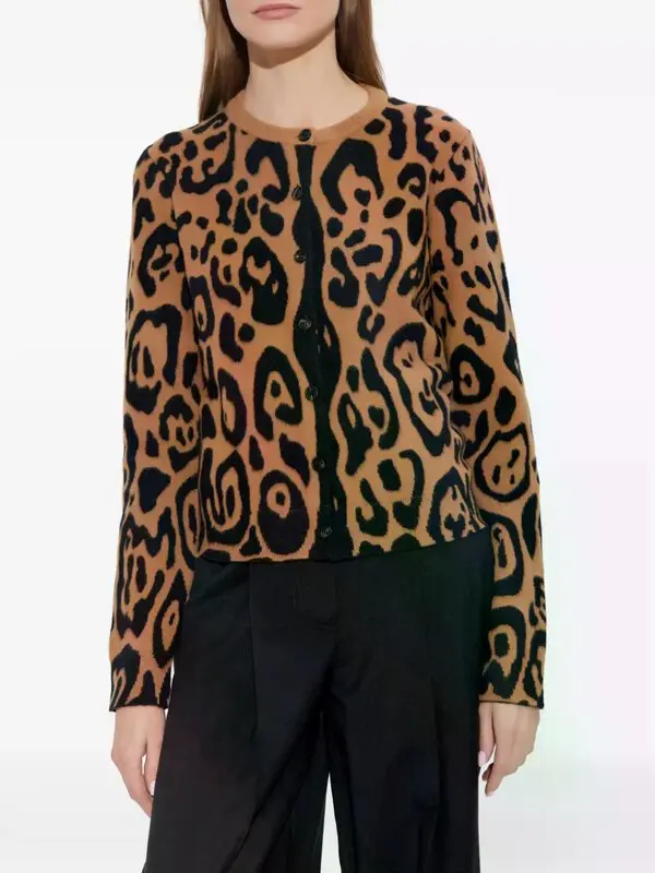Fendi Animal Print Cardigan
