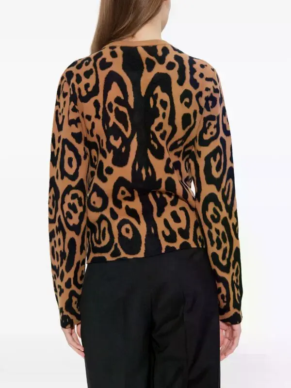 Fendi Animal Print Cardigan