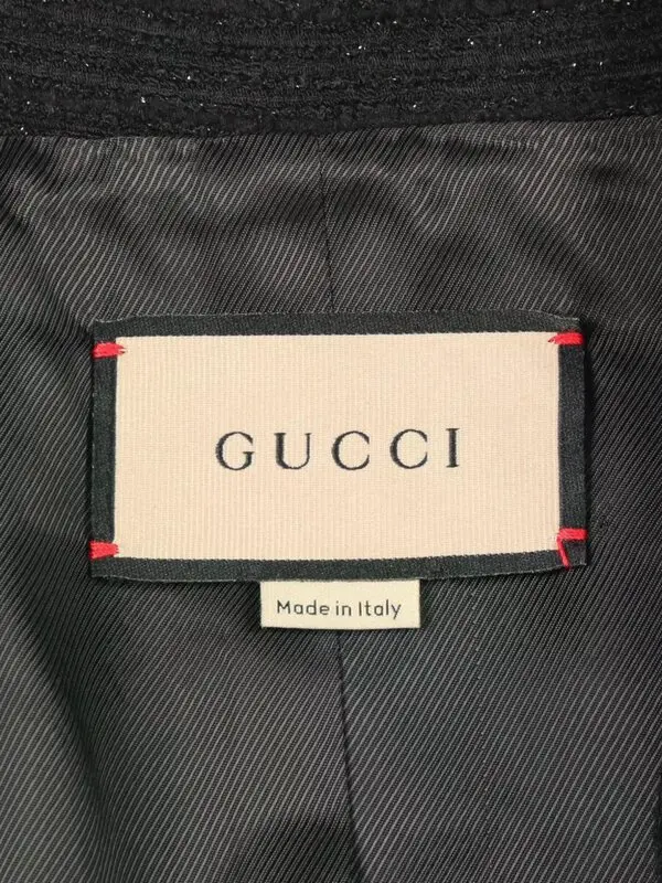 Gucci Double-breasted Tweed Jacket With Notched Lapels