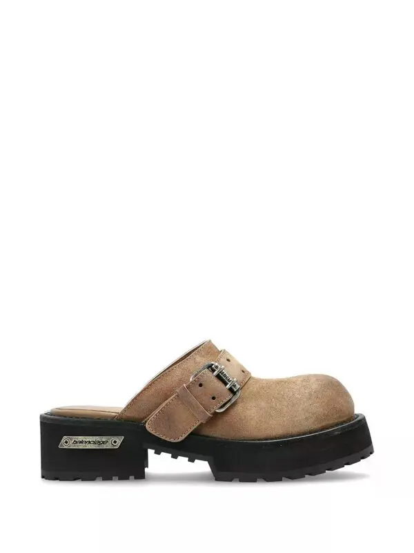 Balenciaga Buckle-fastening Leather Mules