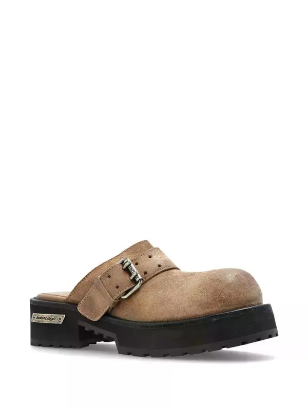 Balenciaga Buckle-fastening Leather Mules