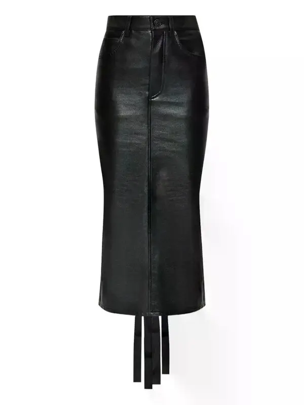 Balenciaga Leather Skirt - Black