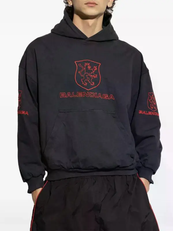 Balenciaga Logo-embroidered Hoodie