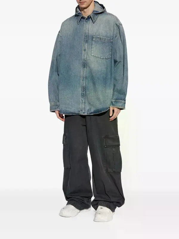 Balenciaga Indigo Hooded Denim Jacket