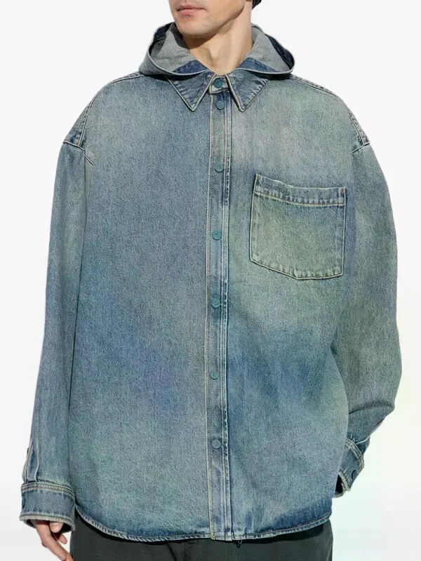 Balenciaga Indigo Hooded Denim Jacket