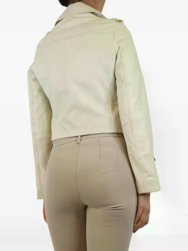 Claudie Pierlot Cream Faux-leather Jacket