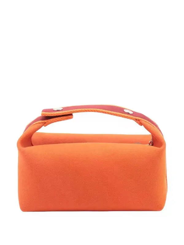 Hermès Toile Bride A Brac Case Vanity Bag - Orange